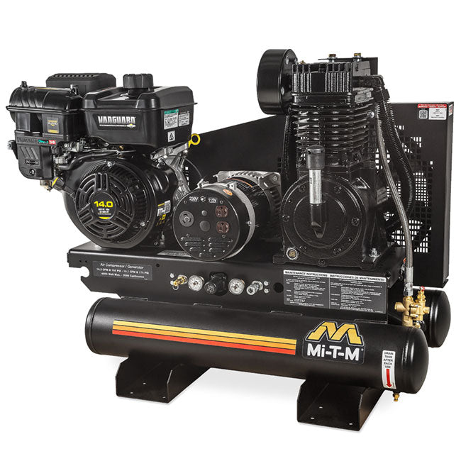 Mi-T-M AG2-SV14-08M1E | 8 Gallon Two Stage Gasoline Generator & Air Co ...