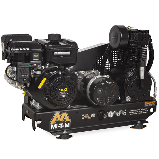 Mi-T-M AG2-SV14-BE | 8 Gallon Two Stage Gasoline Generator & Air Compr ...