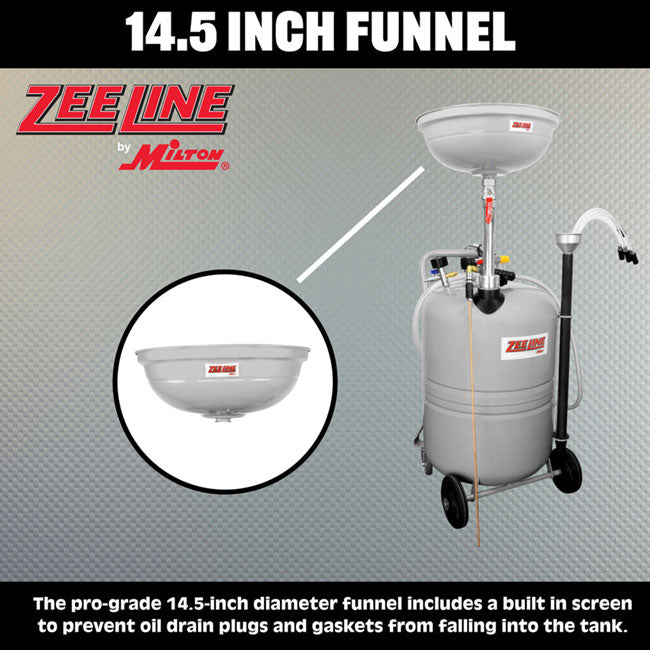 Zeeline by Milton ZE21CM 21 Gallon Professional Combination Oil Drain ...