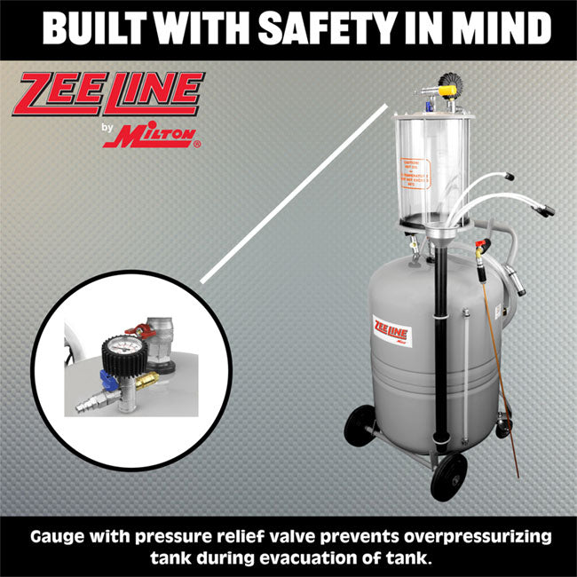 Zeeline by Milton ZE21EVB 21 Gallon Professional Fluid Evacuator With ...