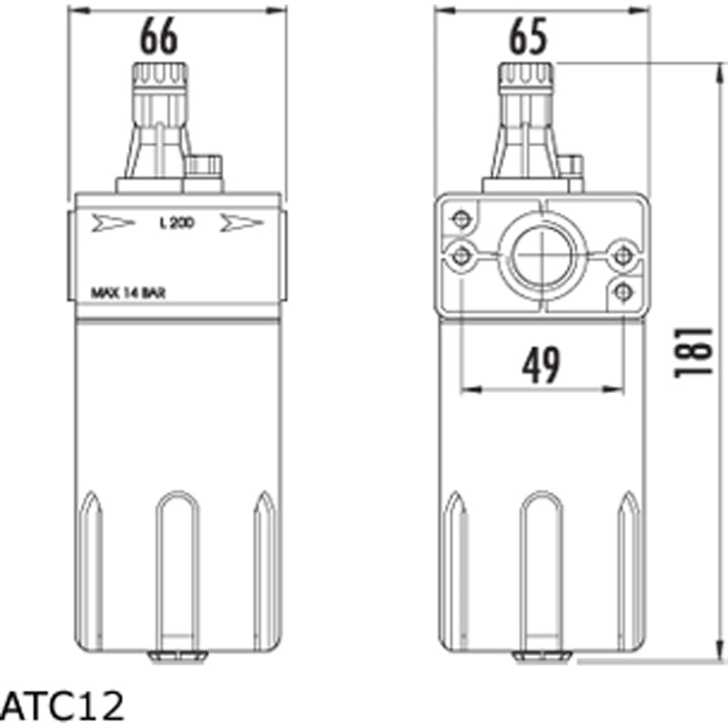 PCL ATC12 Filter-Regulator 1/2 inch Npt – RepQuip Equipment Sales