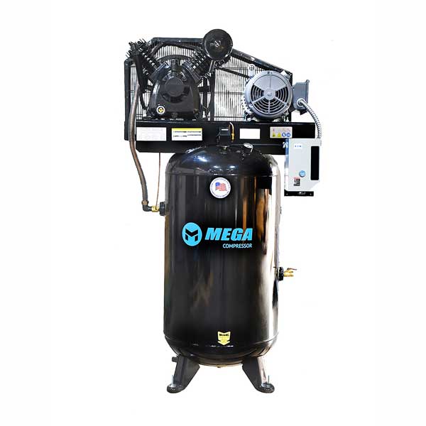 Mega Power MP-7580VM10U 7.5HP Vertical Air Compressor w/ Mag Starter ...
