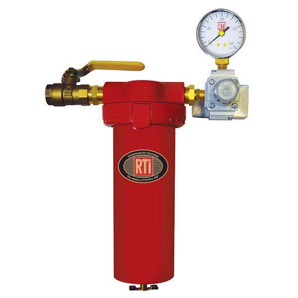 RTI STEALTH 6960B Activated Carbon Filter, 1/2" Inlet, Regulated 1/4 ...